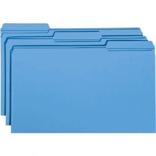 100 pk. - Smead Blue Legal File Folders w/ Reinforced Tabs | Schools In