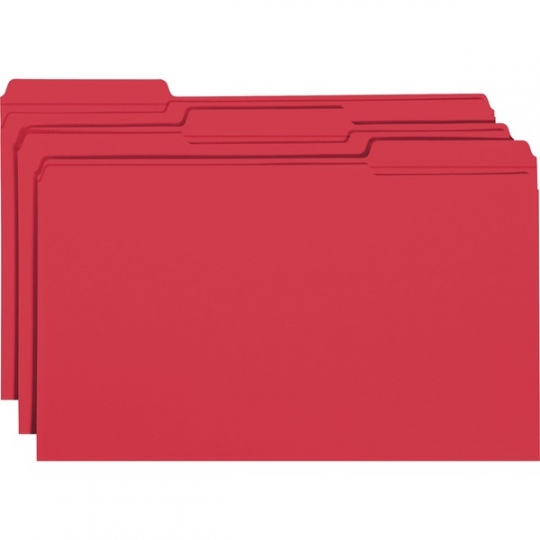 100 pk. - Smead Red Legal File Folders w/ Reinforced Tabs | Schools In