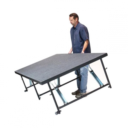 Staging 101 - Stage Panel with Wheels - 4'L x 4'D x 16"-24"H | Schools In