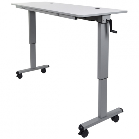 Crank Adjustable Flip Top Nesting Desk - 24"W x 60"L | Schools In