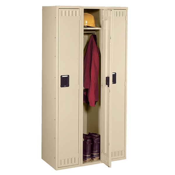 Single-Tier Steel Lockers without Legs - Three Wide - 36"W x 18"D x 72 ...