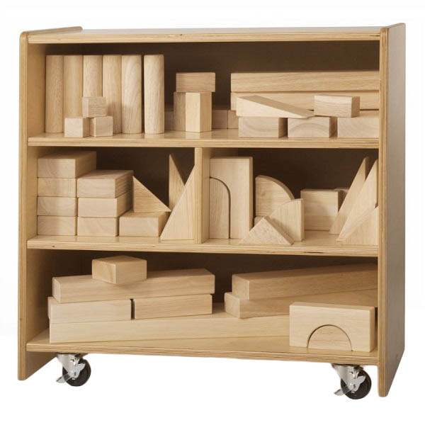 Block Storage Cart - 25"W x 14"D x 25"H | Schools In