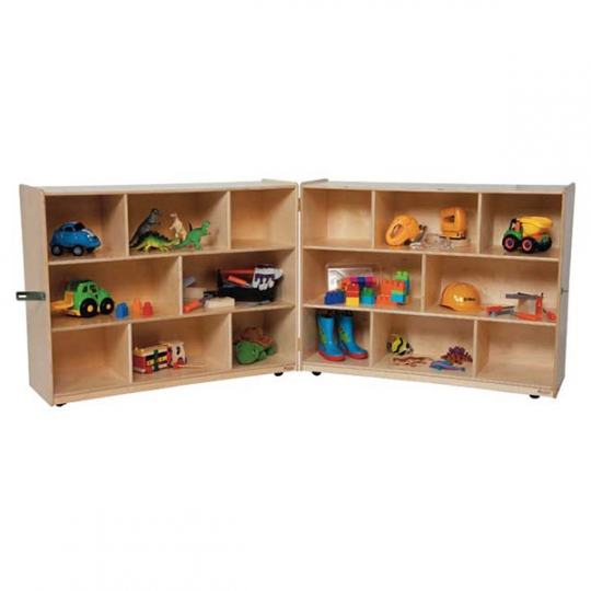 Birch Folding Cubby Storage - 16 Compartments - 36"H x 96"W x 18"D ...