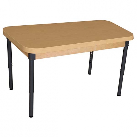 Adjustable Rectangle Activity Table - 30"W x 44"L x 18"-29"H | Schools In