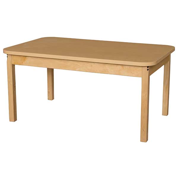 Wood Rectangle Activity Table - 30"W x 48"L x 24"H | Schools In