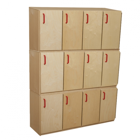 Four-Section Stackable Lockers - Three Units | Schools In