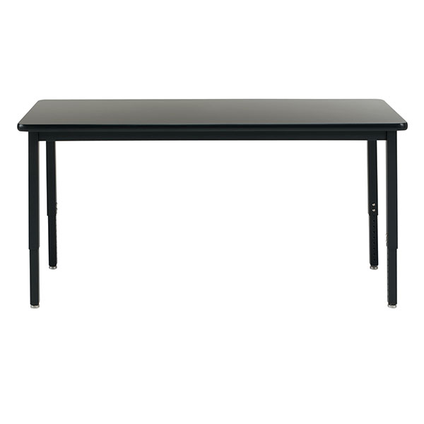 Adjustable Height Metal Science Table - 30"W x 60"L x 25"-39"H | Schools In
