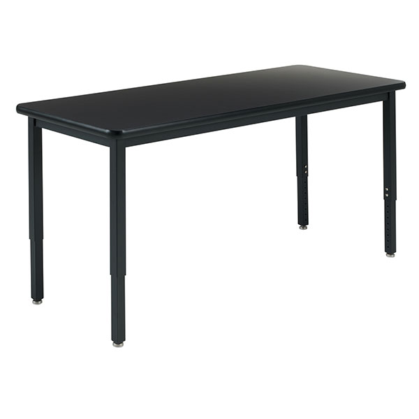 Adjustable Height Metal Science Table - 24"W x 60"L x 25"-39"H | Schools In