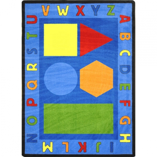 Alphabet Shapes Rug - Rectangle - 5' 4"W x 7' 8"L | Schools In