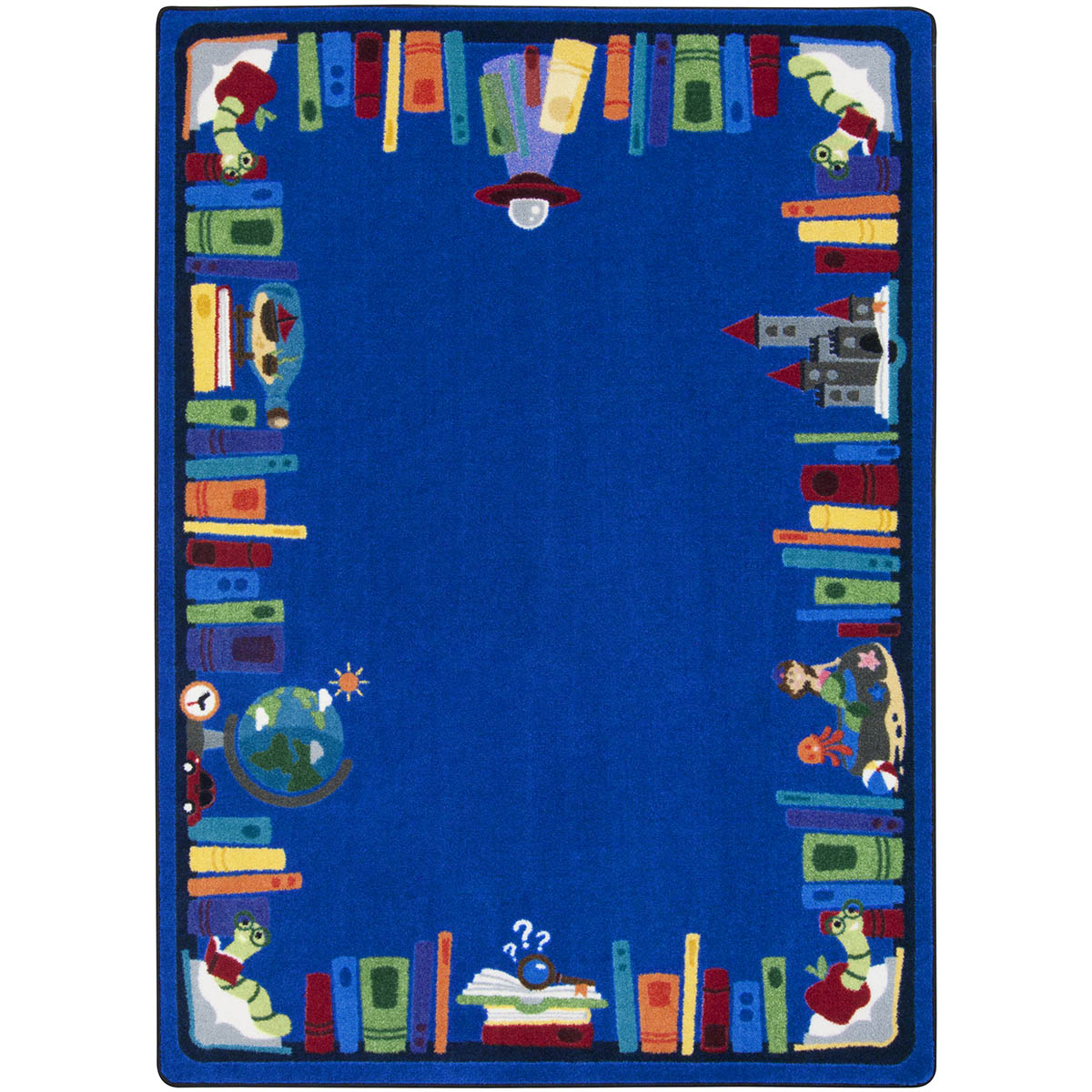 Discovery Books Rug - Rectangle - 5' 4"W x 7' 8"L | Schools In