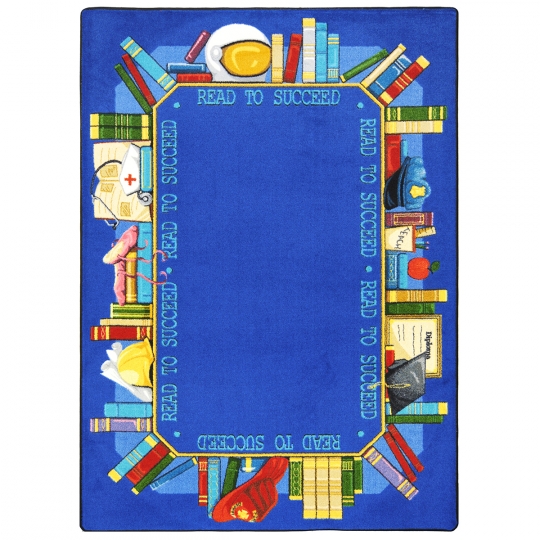Read to Succeed Rug - Rectangle - 3' 10"W x 5' 4"L | Schools In