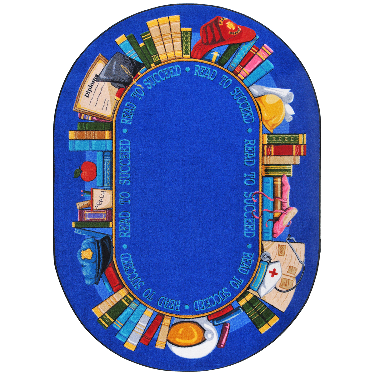 Read to Succeed Rug - Oval - 10' 9"W x 13' 2"L | Schools In