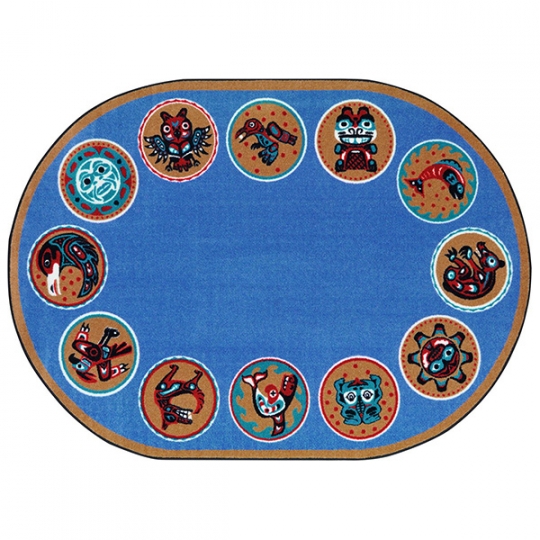 The Circle Classroom Rug - Oval - 10' 9"W x 13' 2"L | Schools In