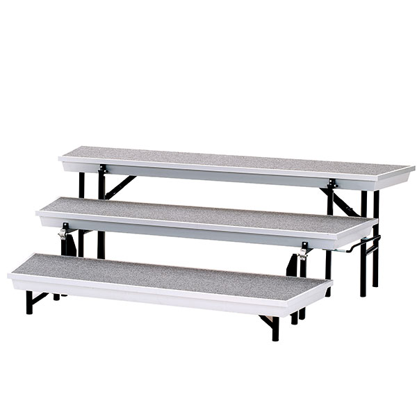 Transport Tapered Riser - Three Tiers - 6'W x 54"D x 24"H | Schools In