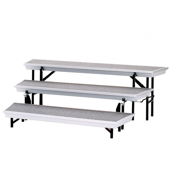 Transport Tapered Riser - Three Tiers - 6'W x 54"D x 24"H | Schools In