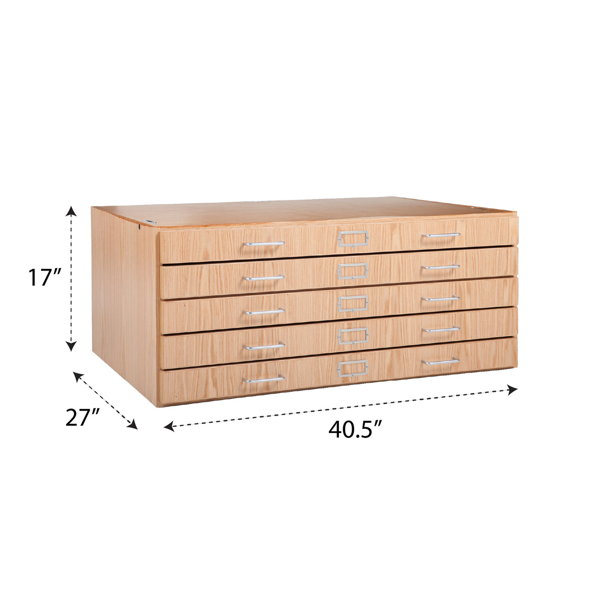 5-Drawer Wood Flat File Stackable Unit | Schools In