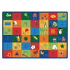 Learning Blocks Rug - Rectangle - 4' 5"W x 5' 10"L - Primary Colors ...