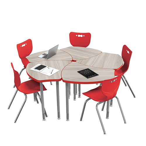 Shapes Collaborative Student Desks & Hierarchy Chairs - Pack of 5 ...