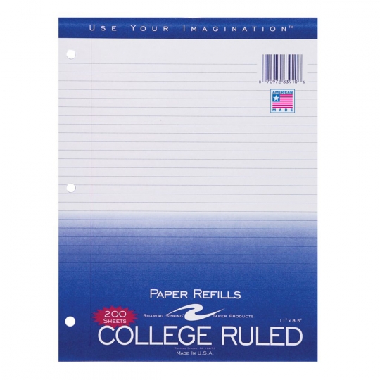Notebook Filler Paper - College Ruled - 8 1/2" x 11" - 200 Sheets ...