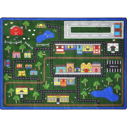 Tiny Town Rug - Rectangle - 5' 4"W x 7' 8"L | Schools In