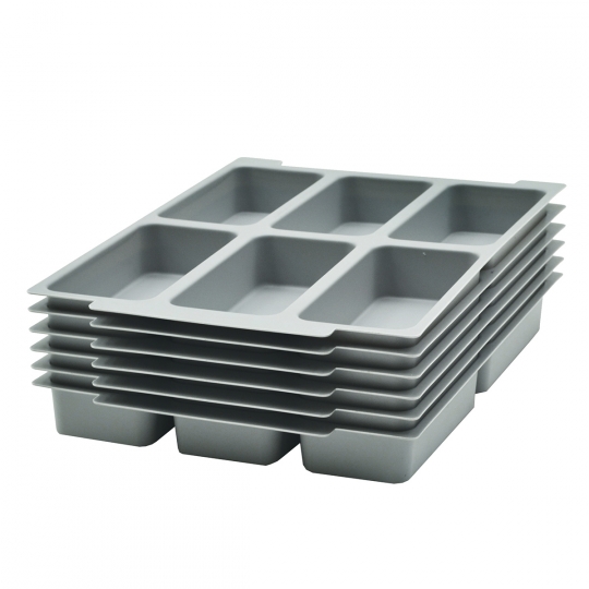 6 pk. - Molded Tray Insert - Six Sections | Schools In