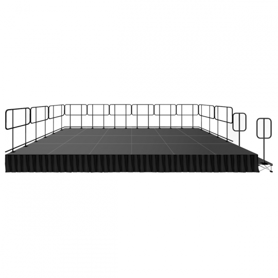 Complete Deluxe Portable Stage System - 24'L x 12'D x 16"H | Schools In