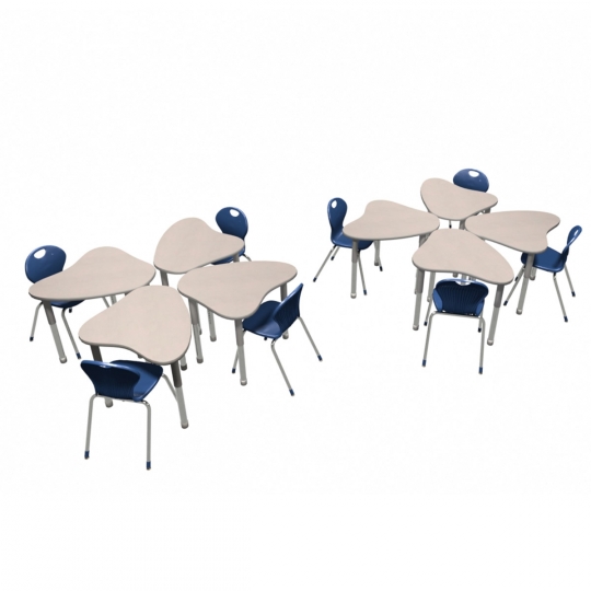 8 pk. - Synergy Collaborative Student Desks & 18" Inspiration School ...