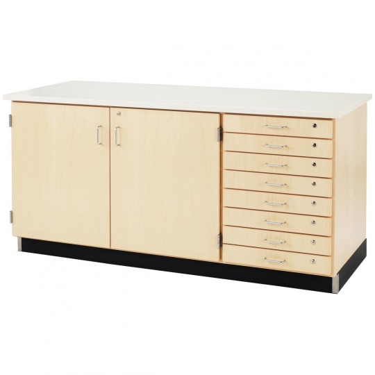 Wall Storage Bench - 72"W x 30"D x 36"H | Schools In
