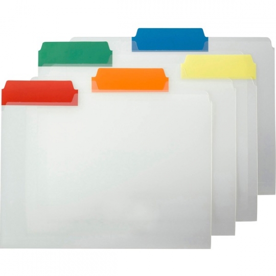 25 pk. - Smead 1/3 Tab Cut Poly File Folders - Colored Top Tabs ...