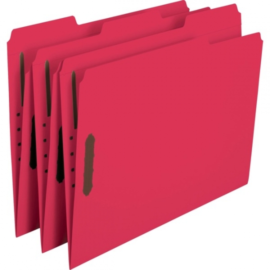 50 pk. - Smead Fastener File Folders with Reinforced Tab - Red | Schools In