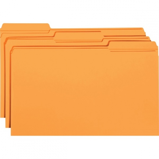 100 pk. - Smead Orange Legal File Folders w/ Reinforced Tabs | Schools In