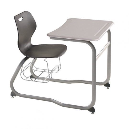 Intellect Wave Double Entry Desk with Book Rack & Hard Plastic Top - 36 ...