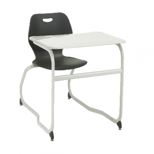 Intellect Wave Double Entry Desk with Hard Plastic Top - 26"W x 36 3/4 ...