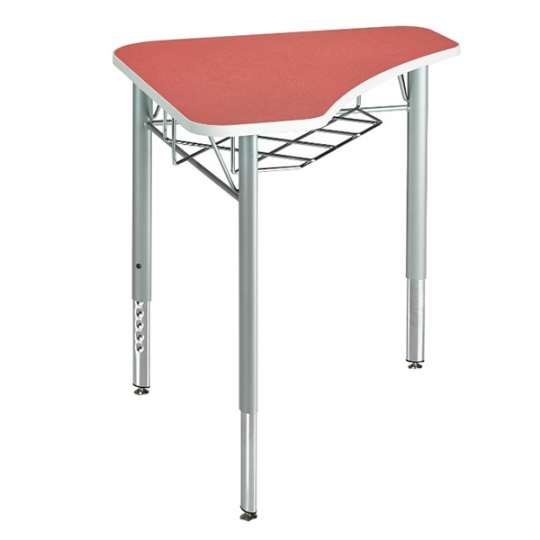 Intellect Wave Tripod Adjustable Height Desk with Linear Laminate Top ...