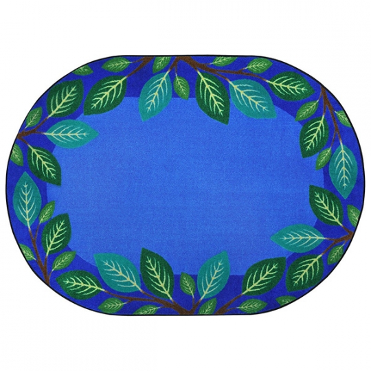 Breezy Branches Classroom Rug - Oval - 5' 4"W x 7' 8"L | Schools In