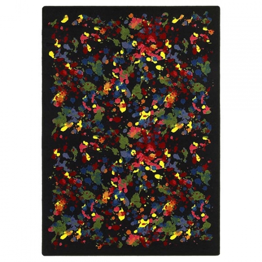 Splatter Paint Rug - Rectangle - 10' 9"W x 13' 2"L | Schools In
